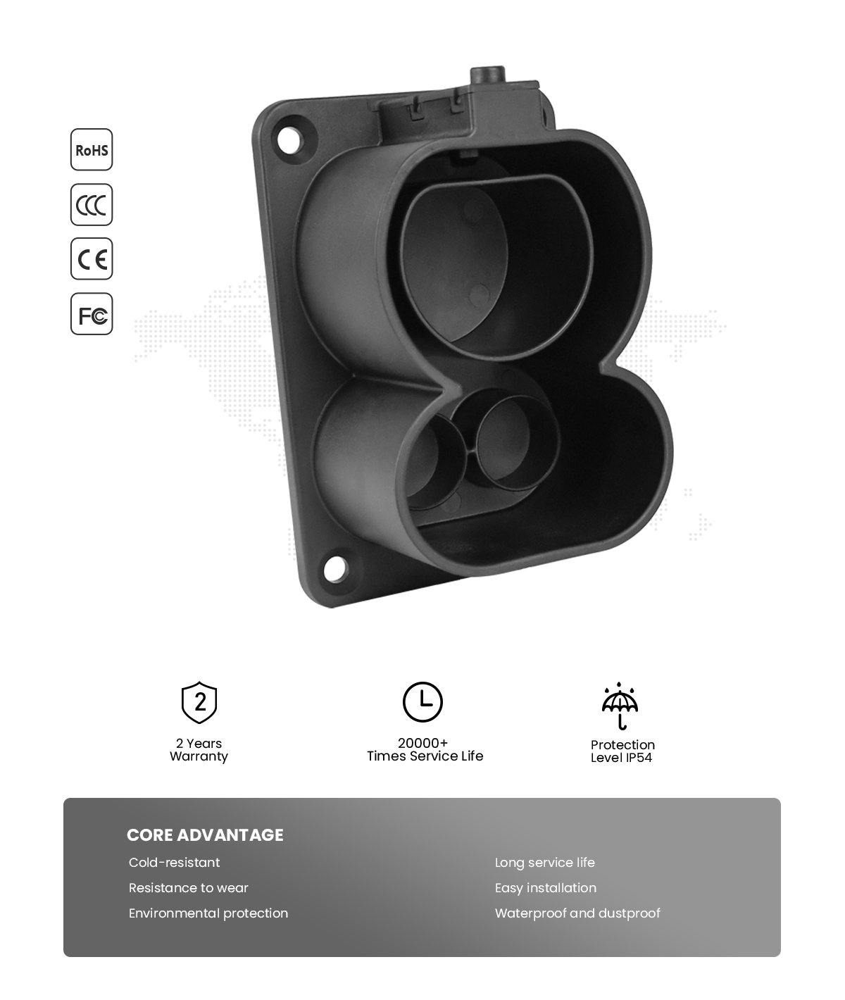 CCS2 Combo Ev charging Plug Holder Ev dummy Socket from China ...
